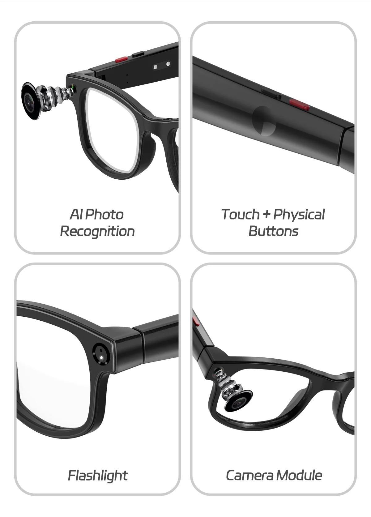 2025 G1 Smart Glasses with Camera Chat GPT Music Call ENC Noise ...