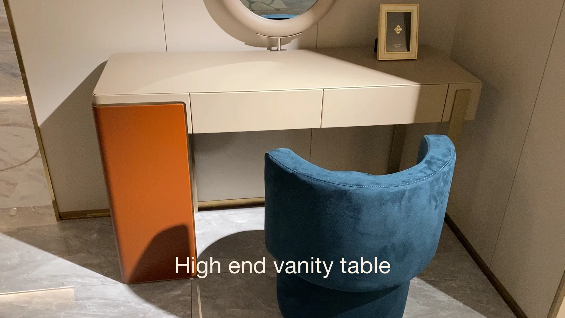 Modern Gold Legs Dressing Table Light Luxury Makeup Table Bedroom ...
