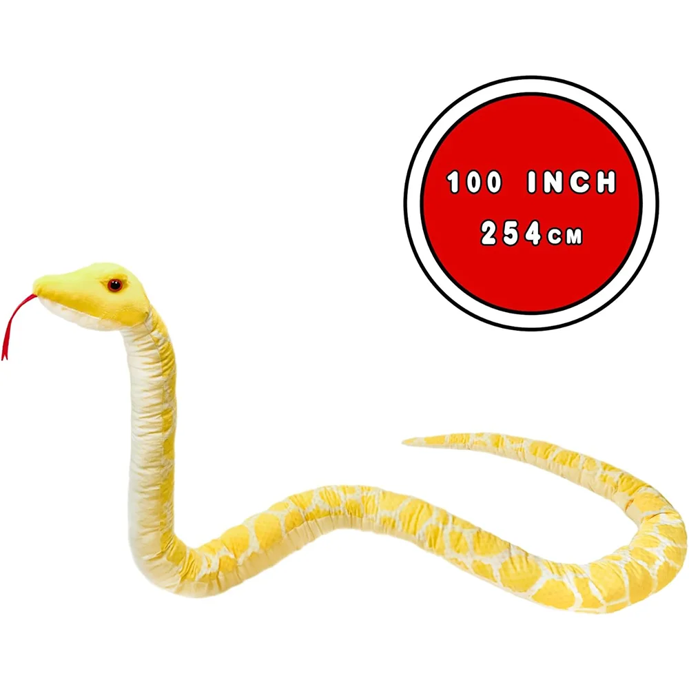 Giant Realistic Animal Snake Plushies Soft Lifelike Snake Kid Gift ...