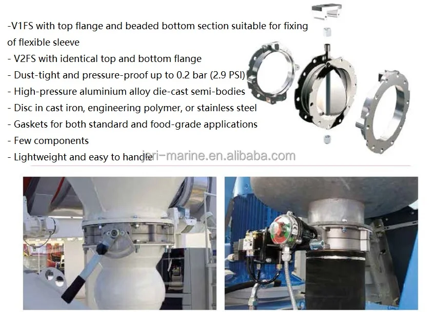 Pneumatic Butterfly Valves Vfs For Powder And Dust - Buy Pneumatic ...