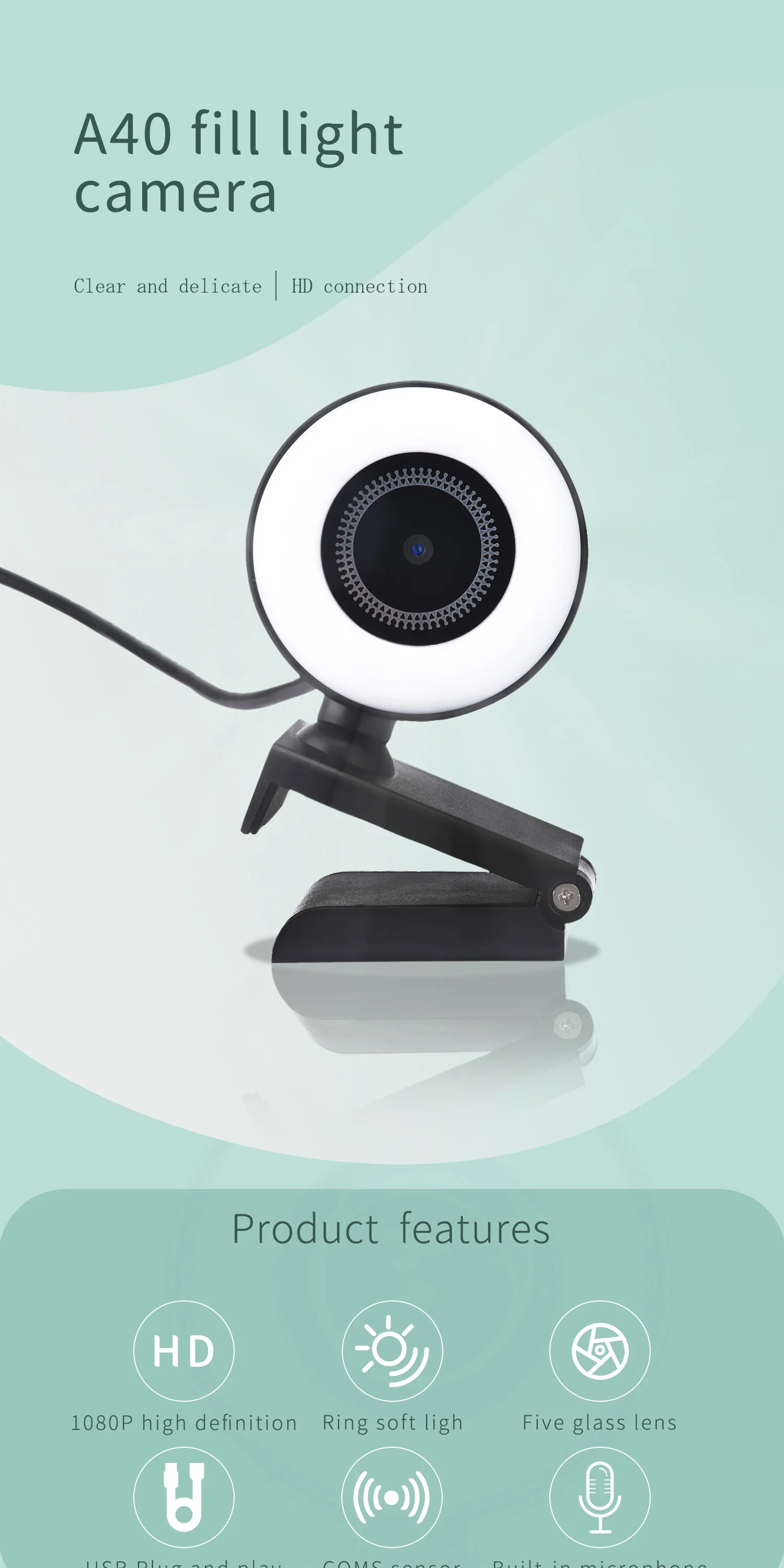 Adjustment Brightness Magnet Selfie Camera Ring Light Video Mini Led ...