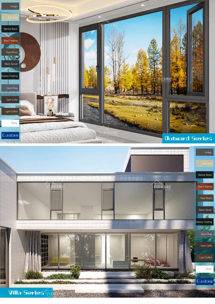 American Modern House Window Design Custom Window With Mosquito Net ...