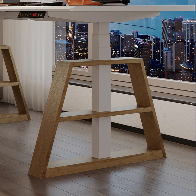 2023 Dynamic Modern Office a Shape Standing Table Wooden Leg Height ...