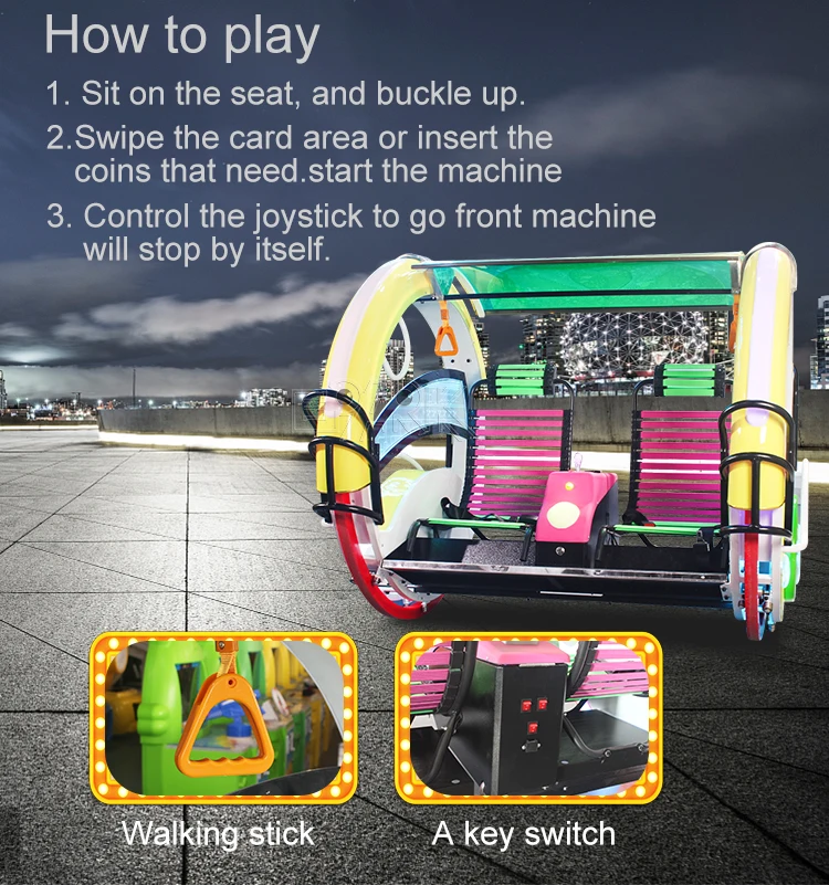 Outdoor Playground Double Players Rolling Car - 360° Rotating Happy ...