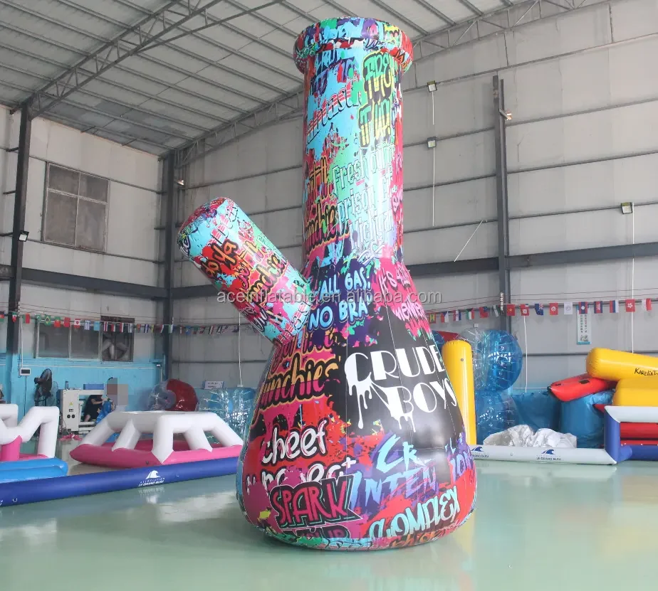 Outdoor Giant Inflatable Smoke Beaker Water Pipes Model