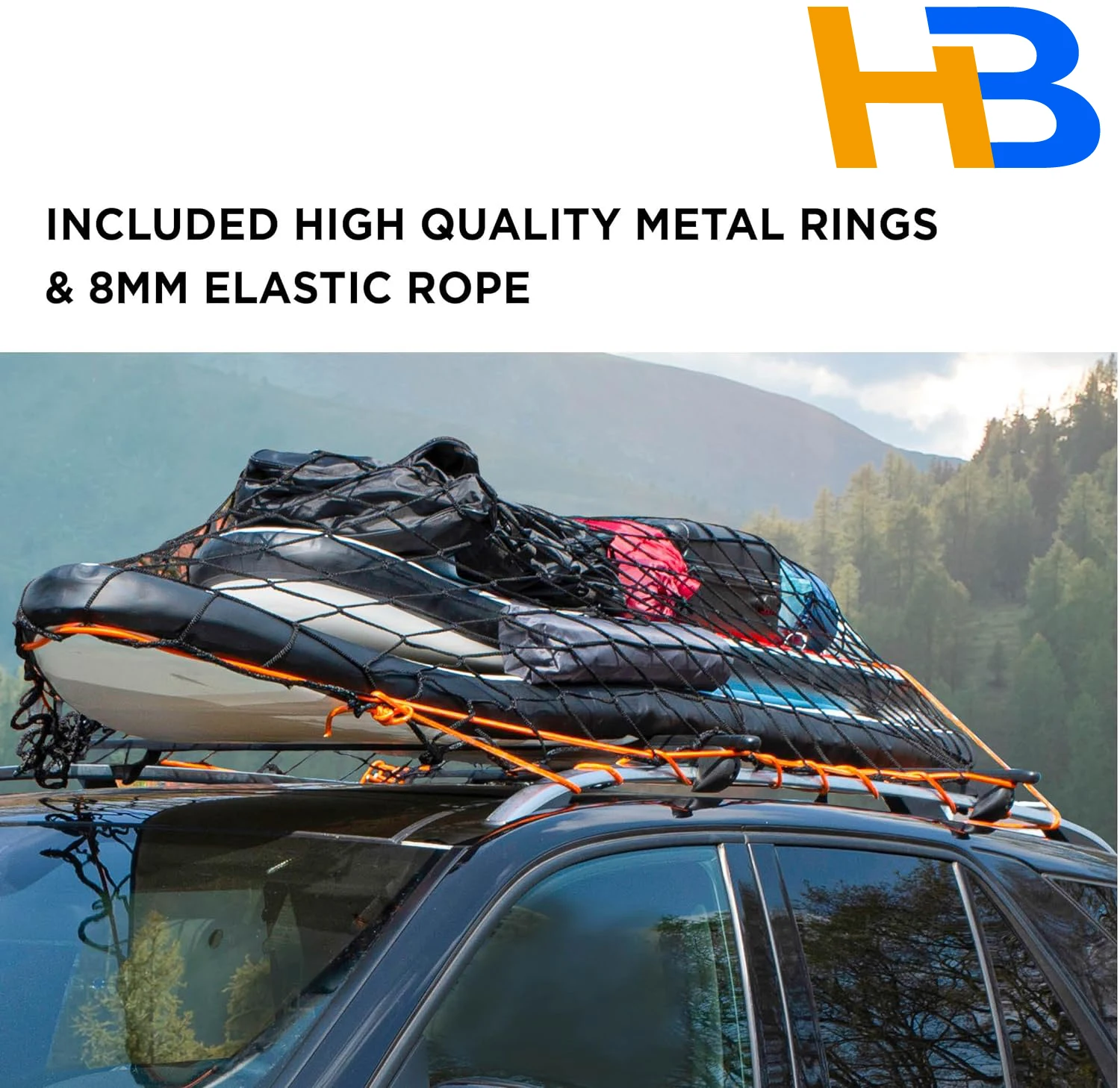 Black Cargo Trailer Safety Net Made Of Durable Plastic With Cutting ...