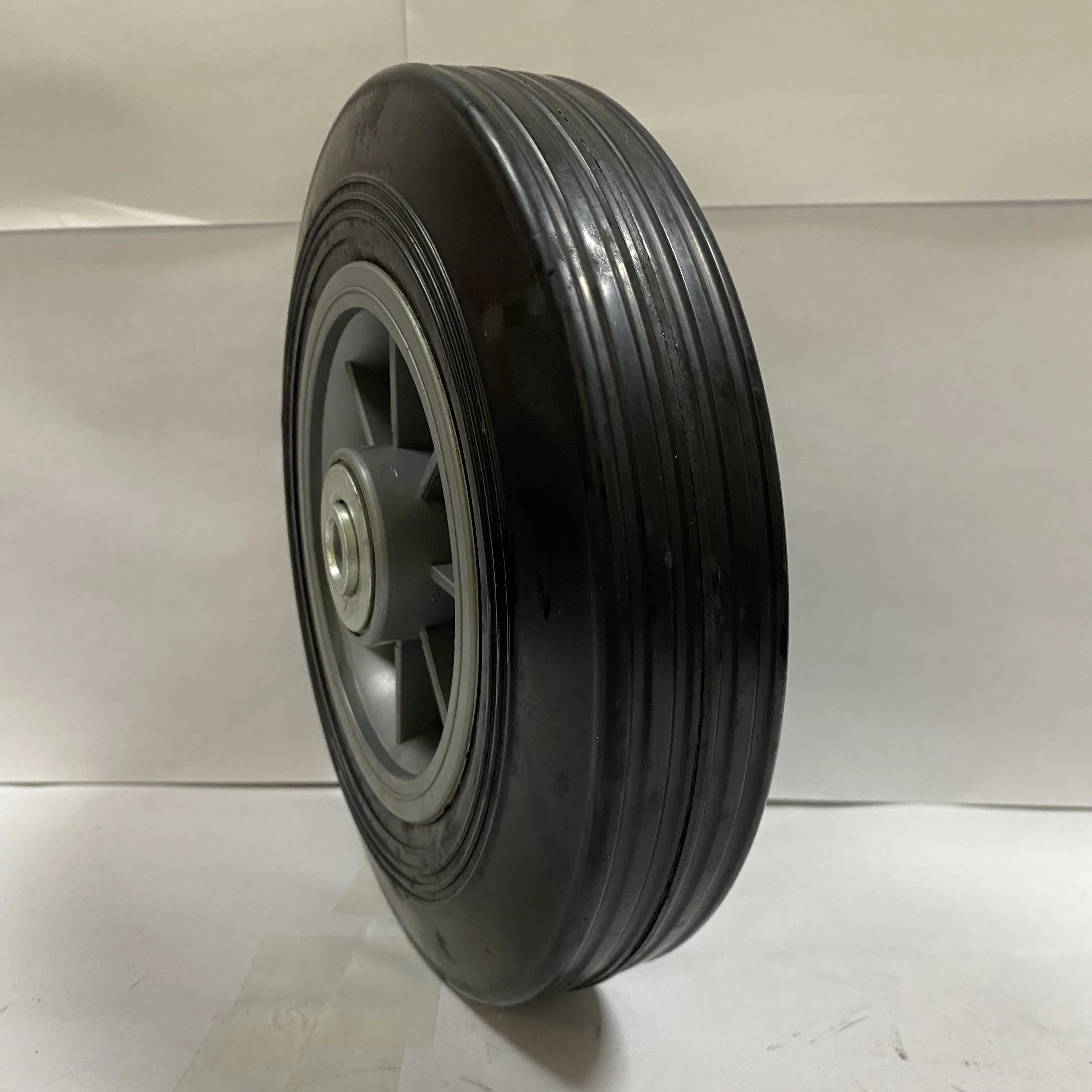 12 Inch Thermal Plastic Rubber Wheel 12 X 3 Black Rubber 3/4 Straight ...
