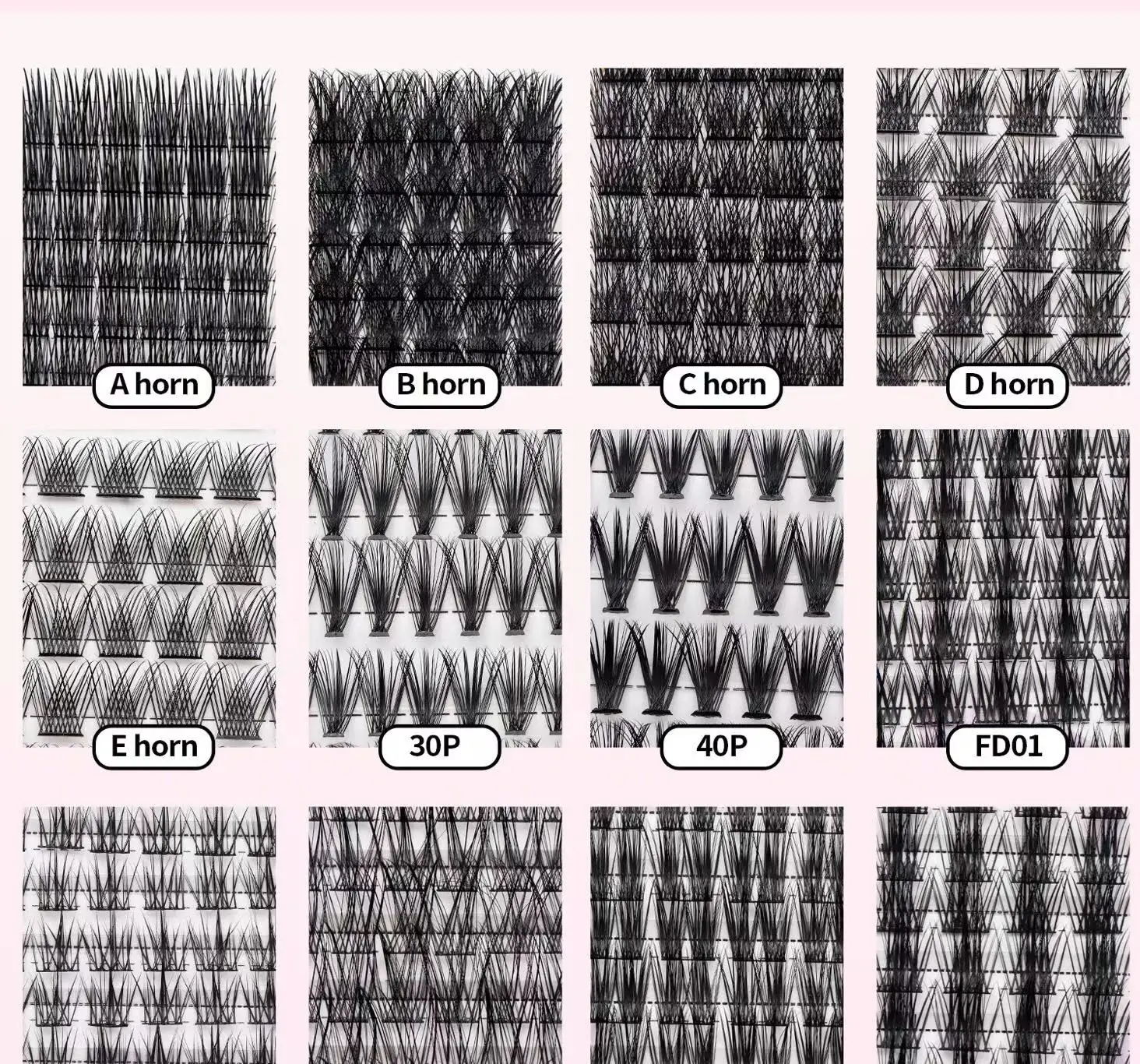 Cluster Lashes Pre-bond Technology Press-on Diy Lashes Long Lasting ...