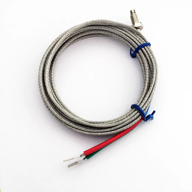 Manufacturer WZPT-01 Pt100 Stainless Steel Probe Temperature Sensor with Spring Thread with ...