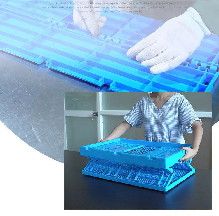 Pp Material Stackable Foldable Boxes Heavy Duty 15kg Shipping Harvest ...