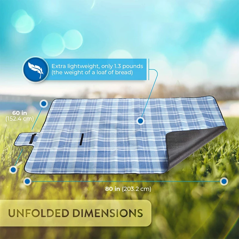 Outdoor Large Picnic Beach Mat Portable Custom Blanket Waterproof ...