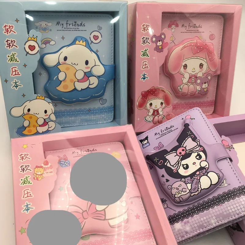 San-rio Kuromi Mymelody Cinnamoroll Notebook Soft Hand Book Student ...