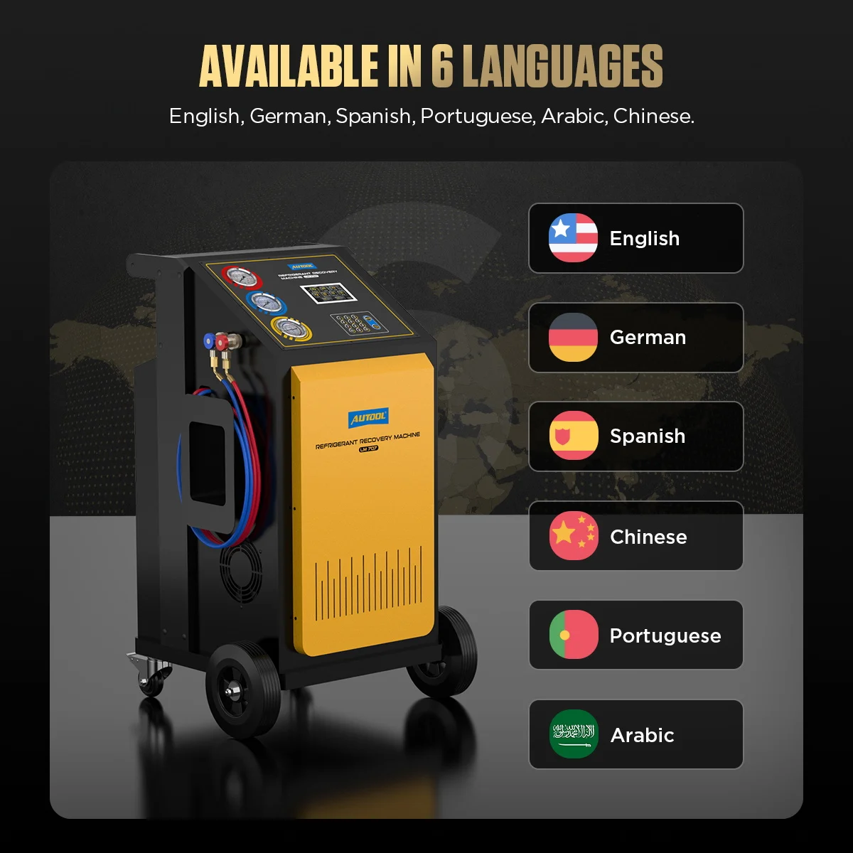 AUTOOL LM707 Portable Automotive R134a Refrigerant Recovery Machine