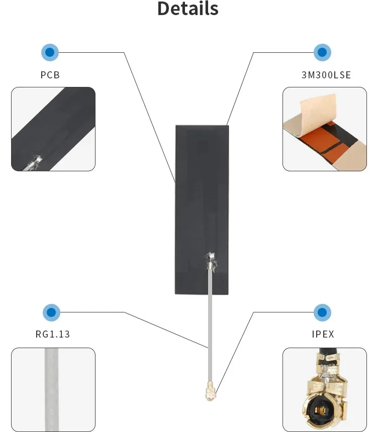 Internal Fpc Gnss/gps Antenna Flexible Gps Passive Antenna With Ipex ...
