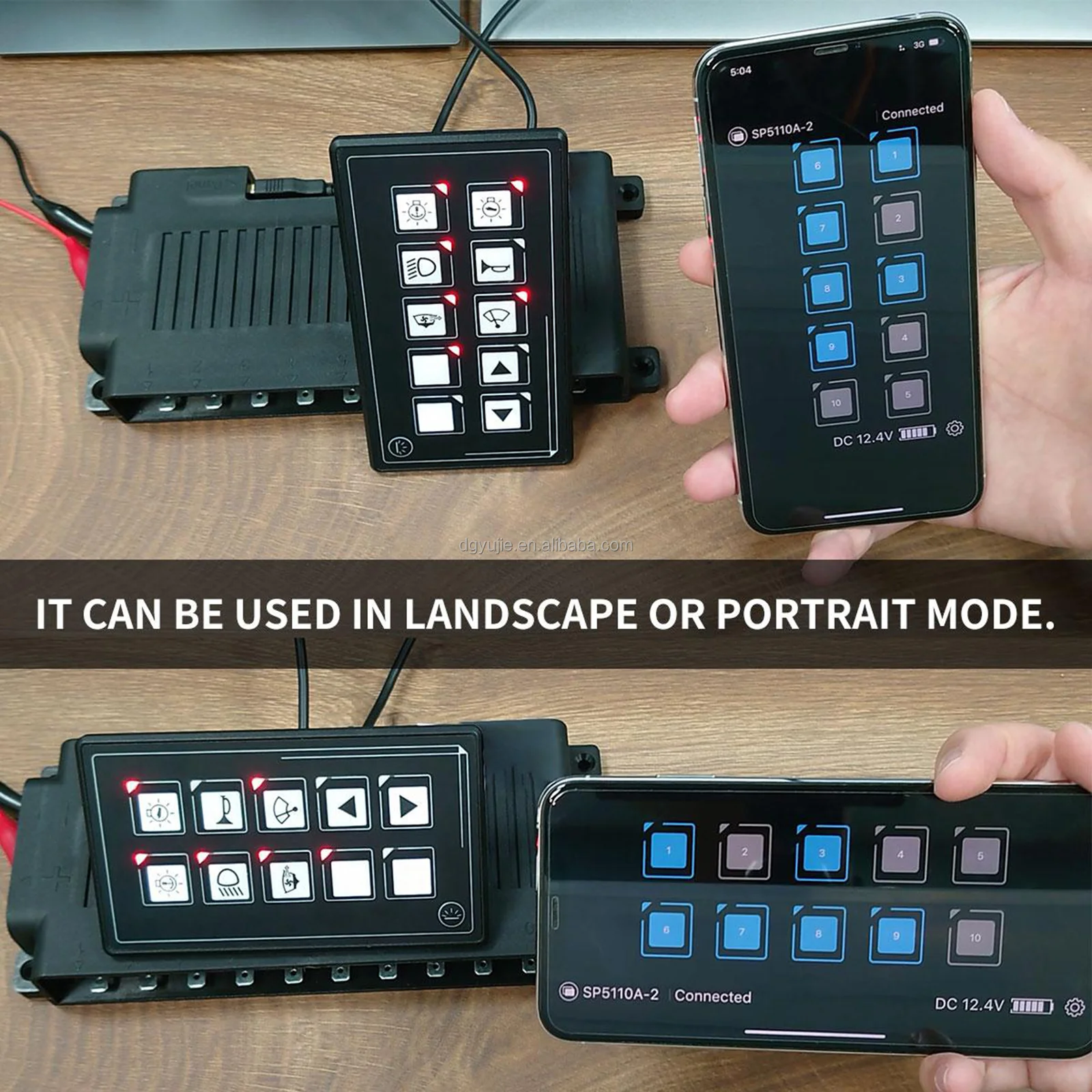 10 Gang Membrane Touch Control Panel With Cellphone App Control ...