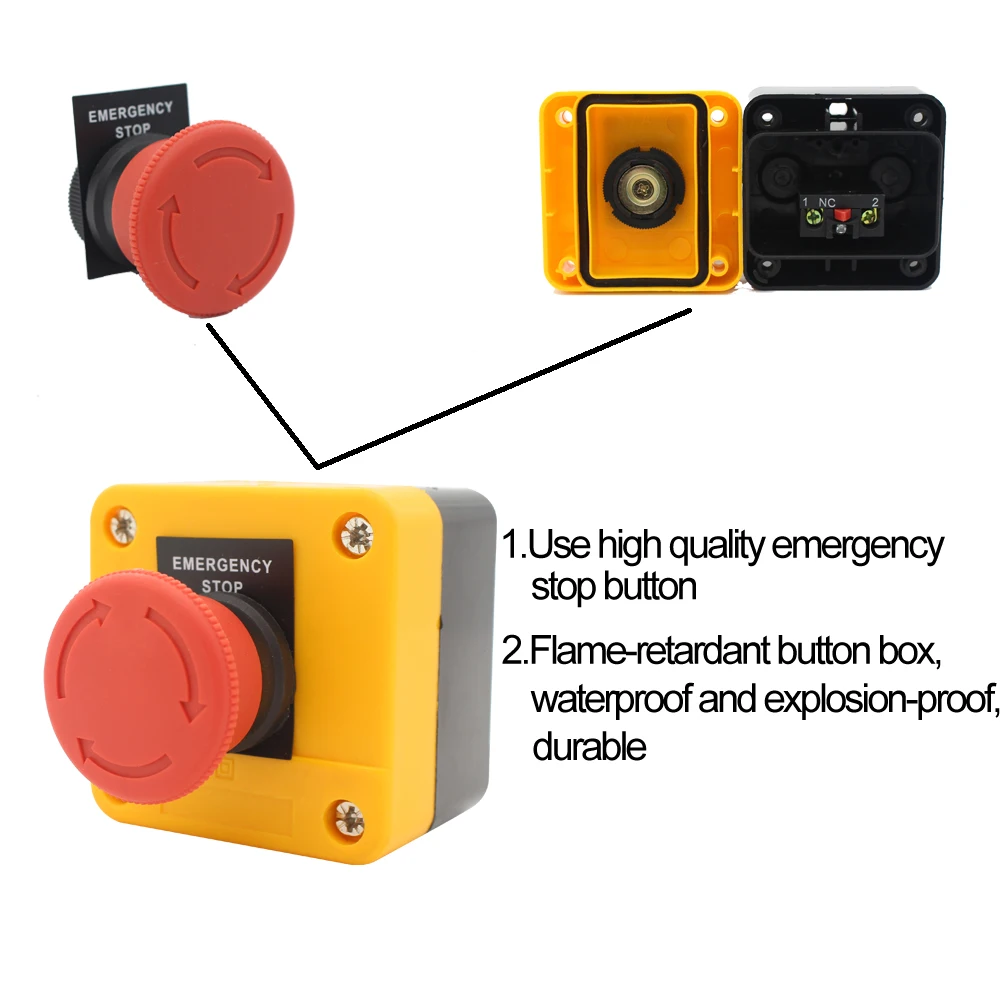 Manhua XBZA53 Waterproof Emergency Stop Switch Control Box