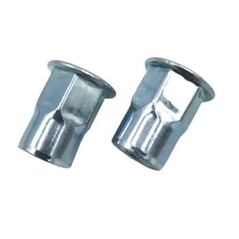 Half Round Nut M5/m6/m8 Threaded Hexagon Blind Rivnut Silver White Zinc ...