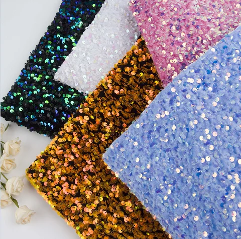 4 Way Stretchable Stretch Sequin Fabric - Wholesale Price