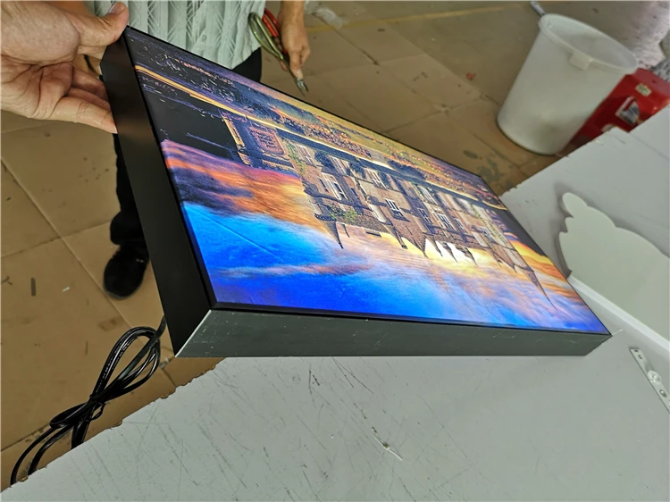 Custom Made Aluminum Frame Led Soft Film Light Box Uv Printing Fabric ...