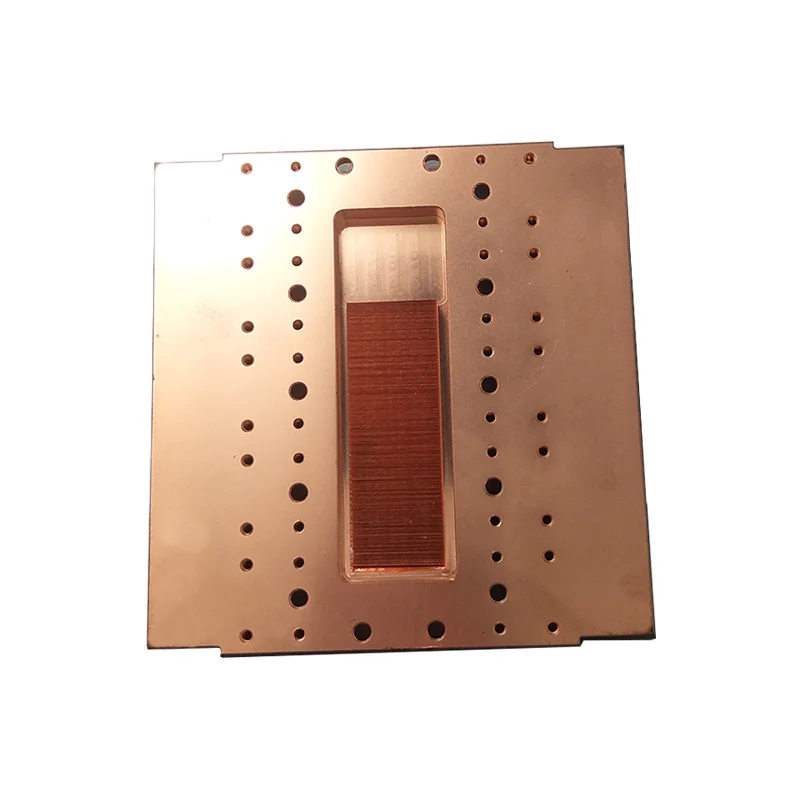 High Fin Density Copper Skived Heat Sink Aluminum Extrusion Square Heat ...