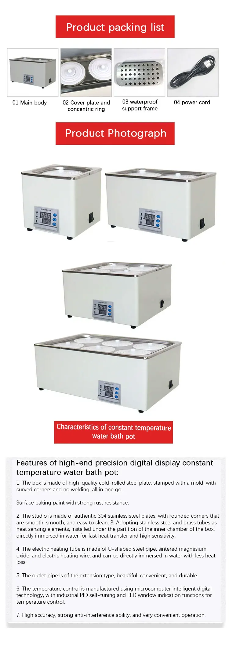 Veidt Lab Temperature Controlled Water Bath Pot 1000W Circulating ...
