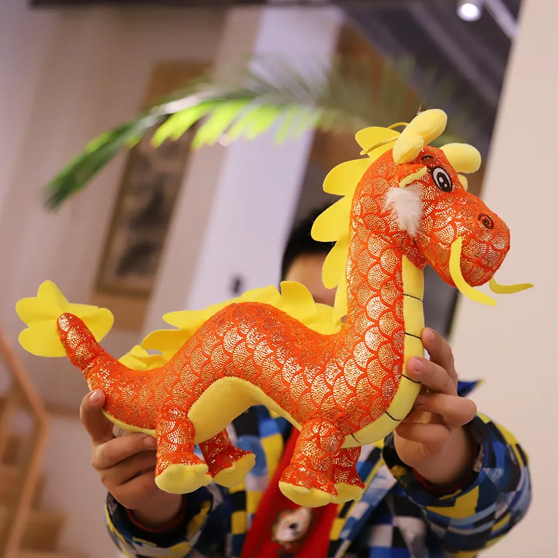 Stuffed 2024 Chinese Dragon Year Plush Doll Stuffed Animal Decor ...