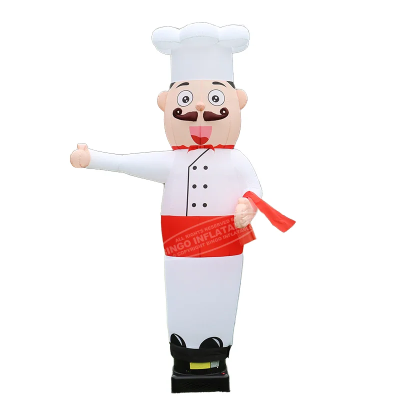 Effective Restaurant Advertising Inflatables Hand Waving Boy Chef ...