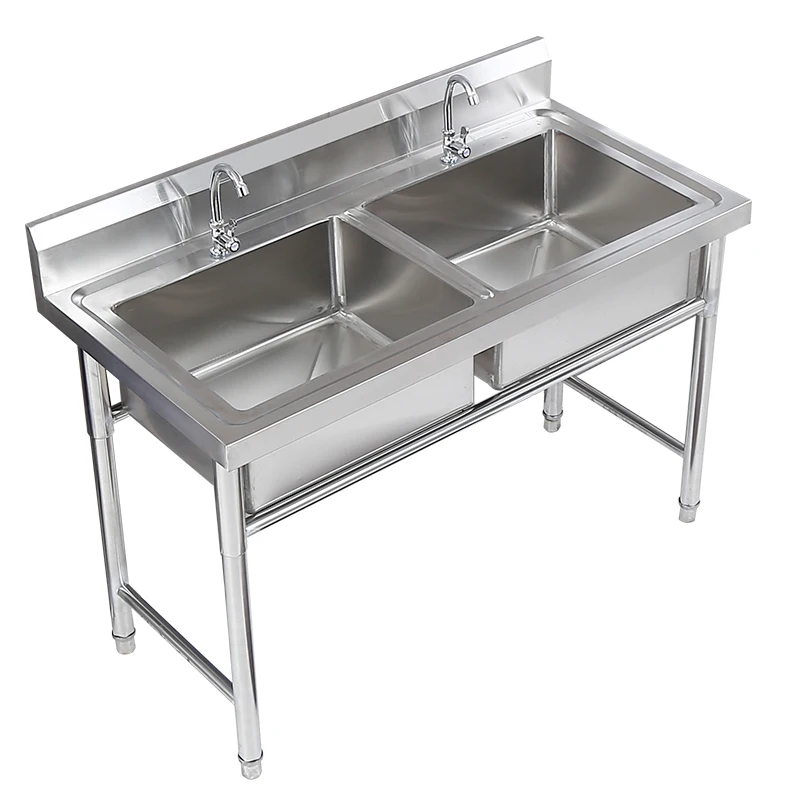 Restaurant Stainless Steel Sink With Drainboard Industrial Kitchen ...