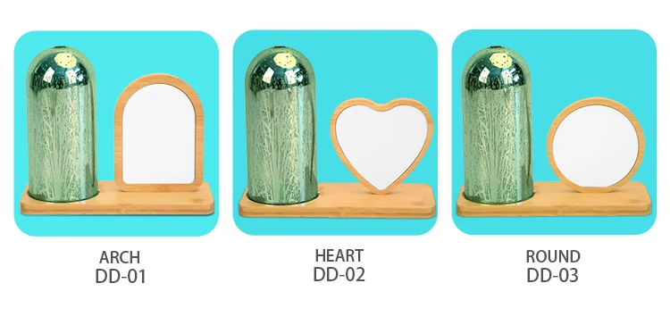 Starry Sky Bamboo Photo Frame with Custom Printing & Night Light