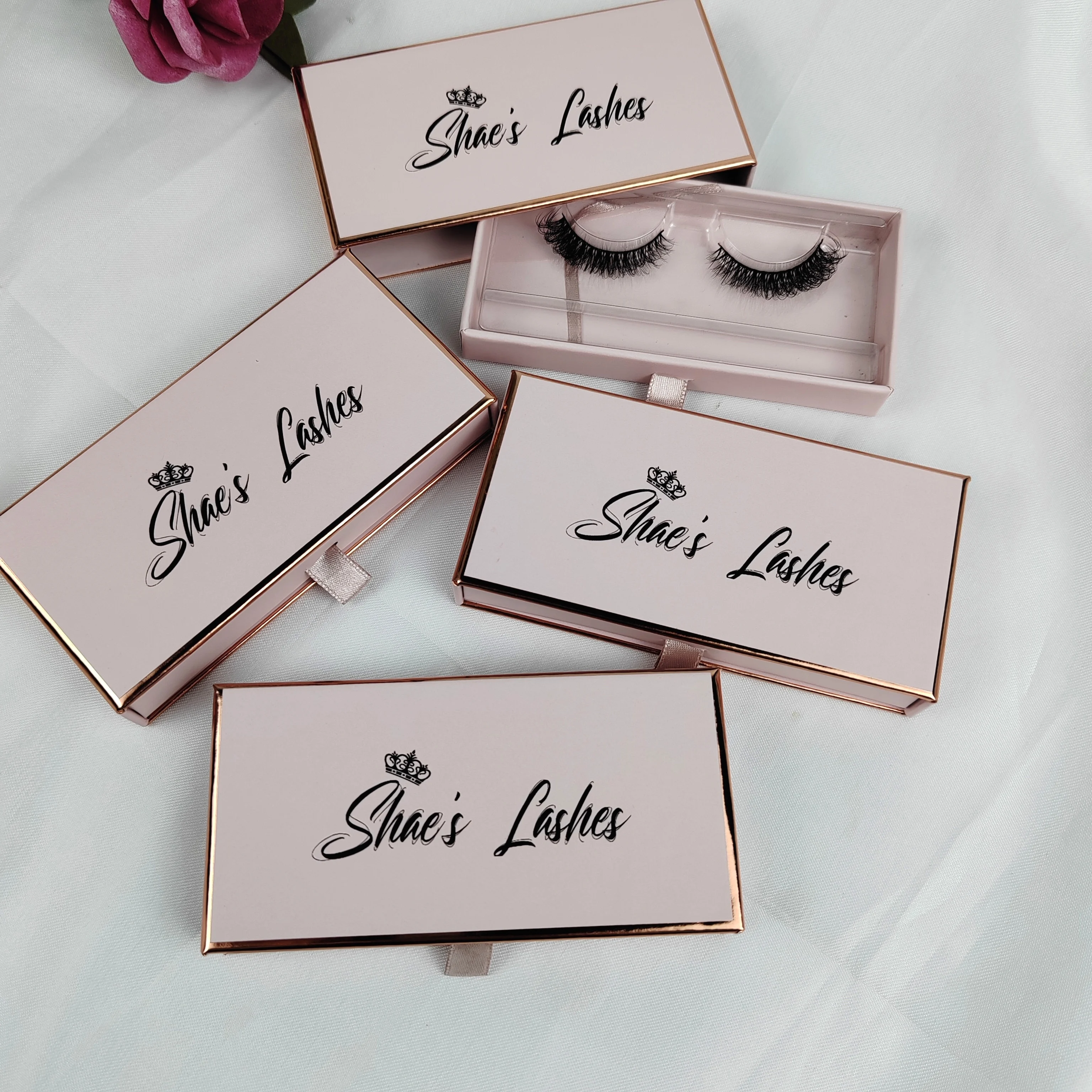 B1048 Custom Lashbox Packaging Packing Paper Box With Pvc Window Gift ...