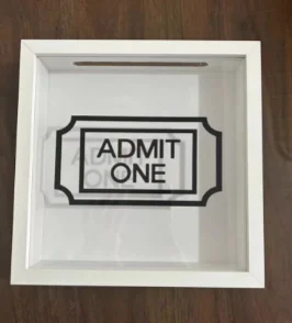 Ticket Shadow Box Diy Memento Frame Stylish Display Case Wooden Memory ...
