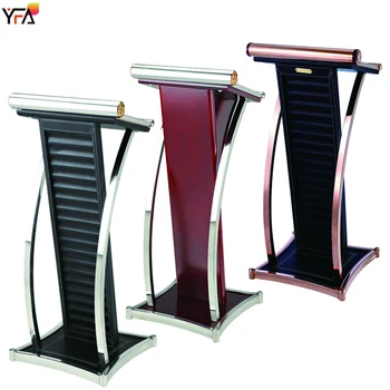 Modern Design Black Stainless Steel Lectern Podium Speech Lectern ...
