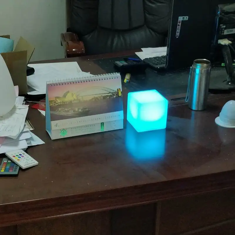 10cm RGB Lighting Cube - Colorful Mini LED Table Lamp