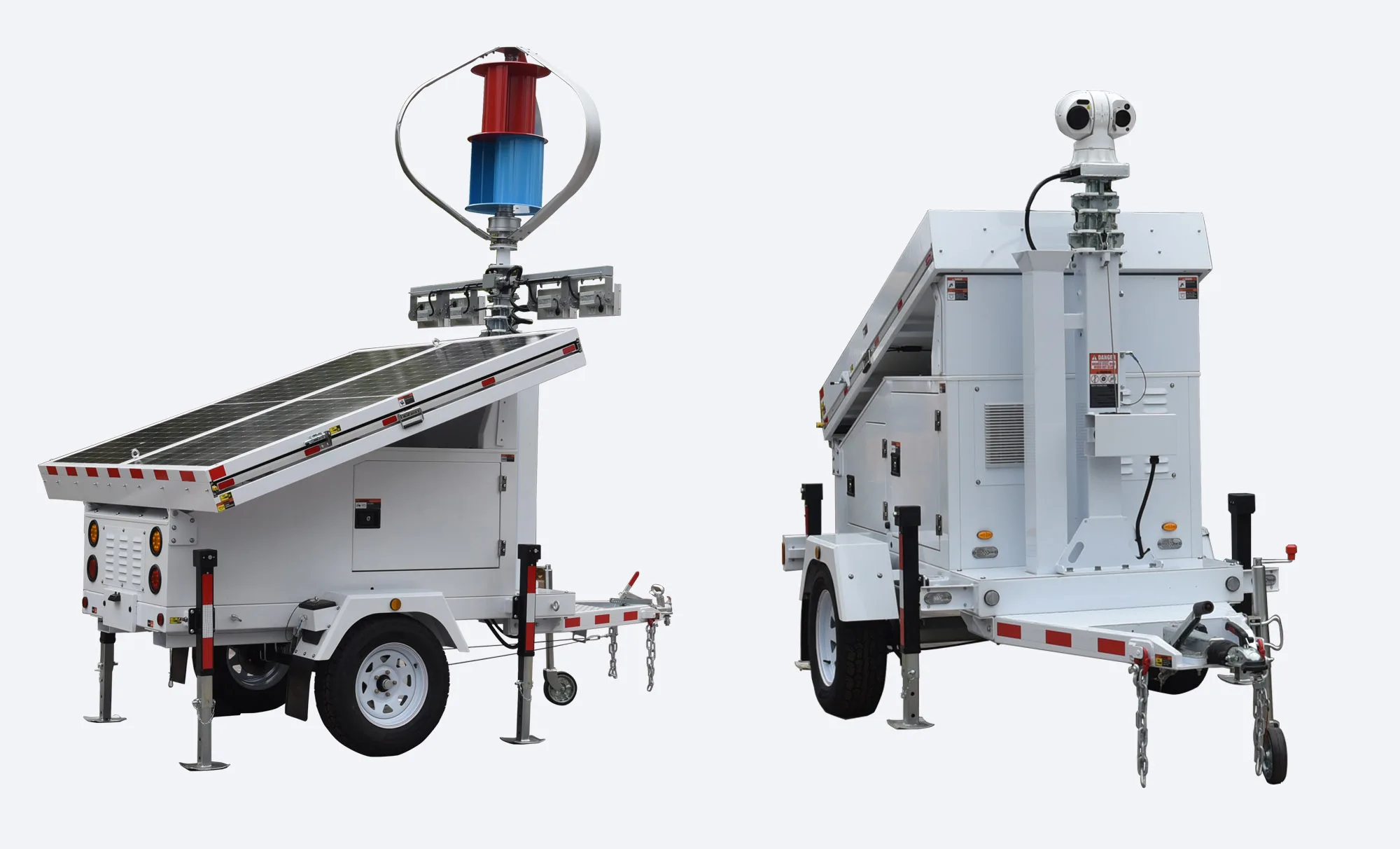 Solar Trailer with Camera and LED Light Surveillance Towers in Australia