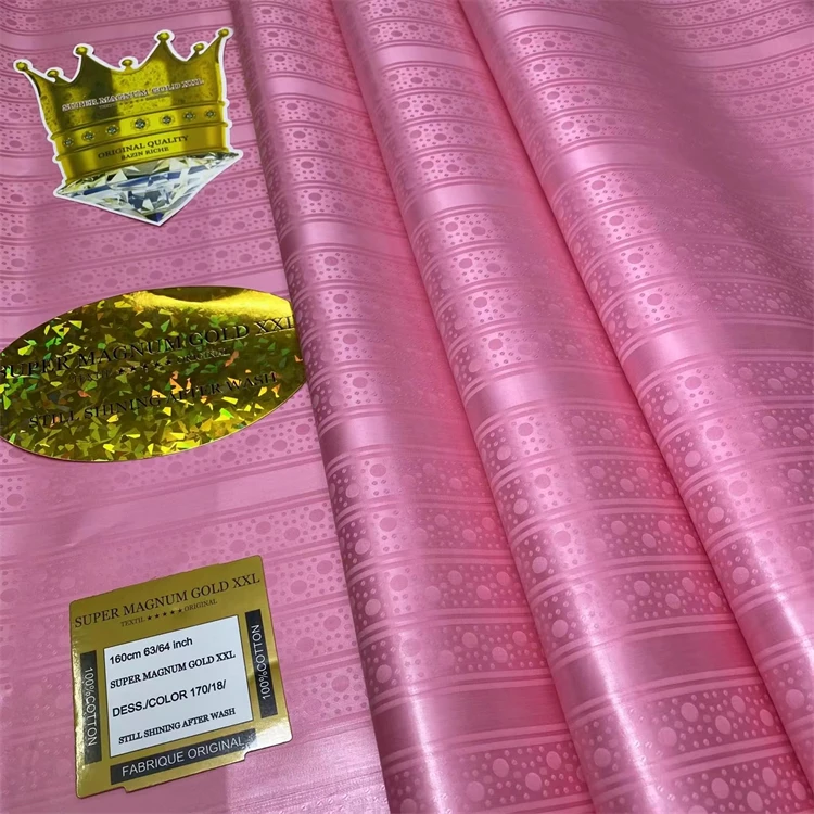 High Quality Super Magnum Gold Bazin Riche Vip 100% Cotton