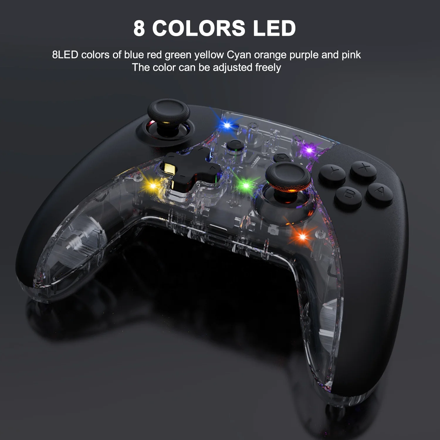 High Quality Game Gamepad Six Axis Joystick Handle With Rgb Light Wake ...