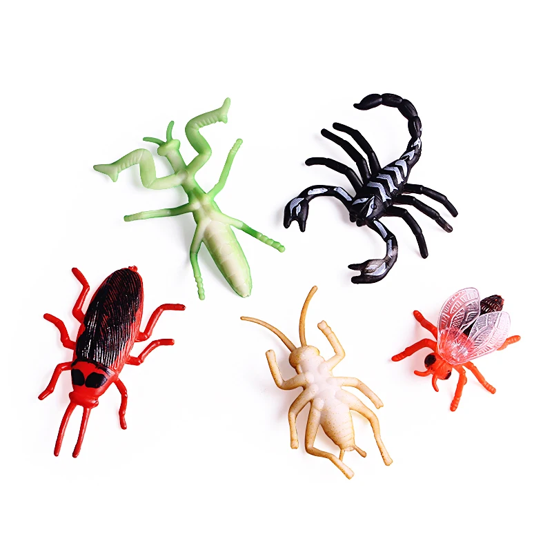 Small Insects Model Set Toys Spider Dragonfly Bee Small Plastic Capsule ...