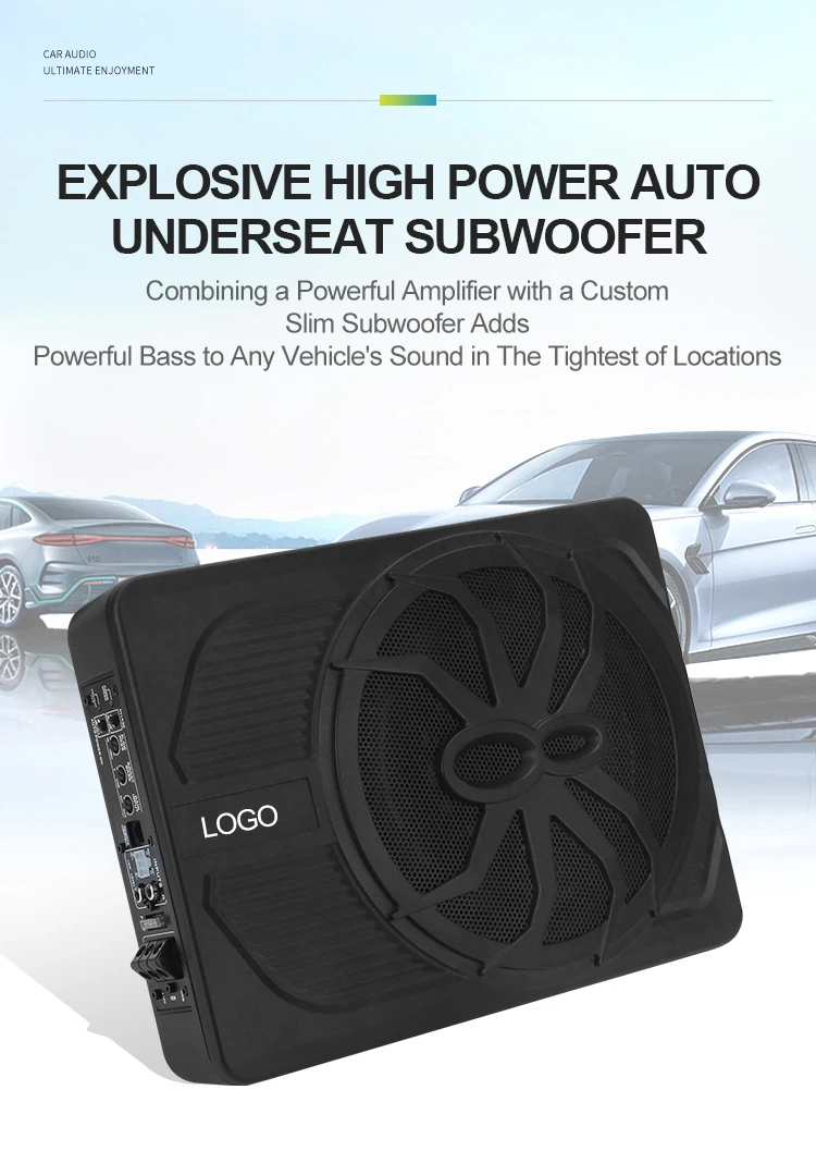 Car Sub Woofer 10 Inch Underseat 300w Slim Active Box 50mm 4-layers ...