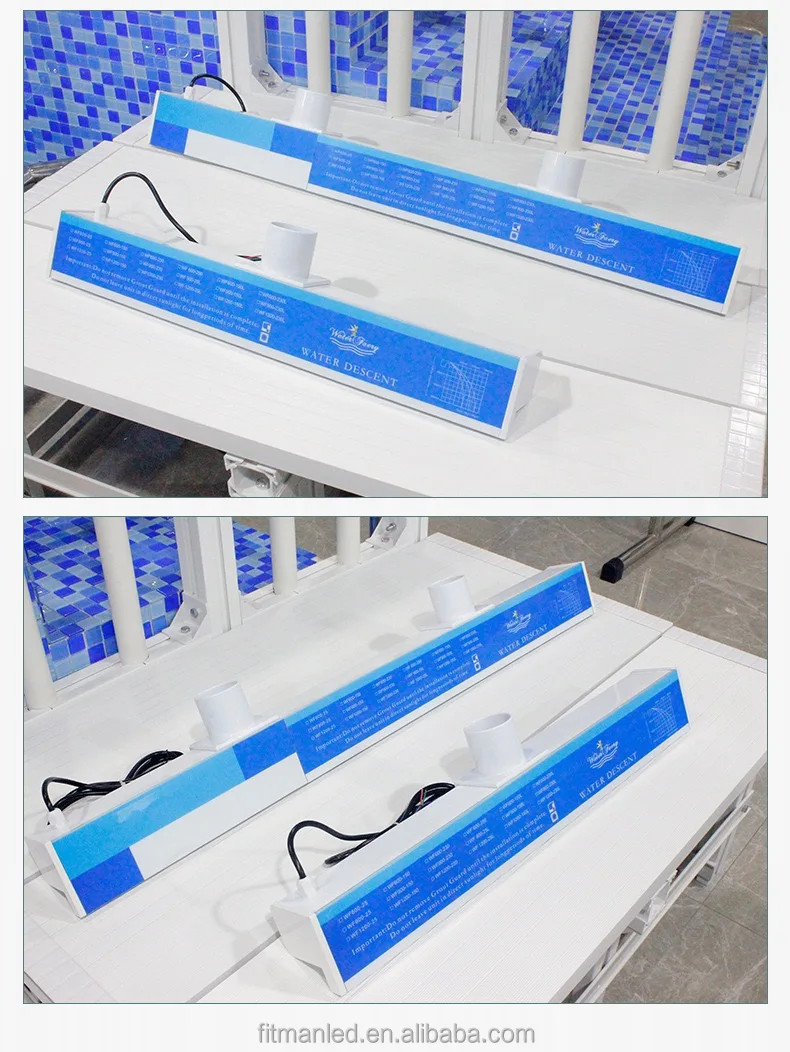 Magic Rgb Pool Waterfall With Led Light of Water Curtain with Colorful ...