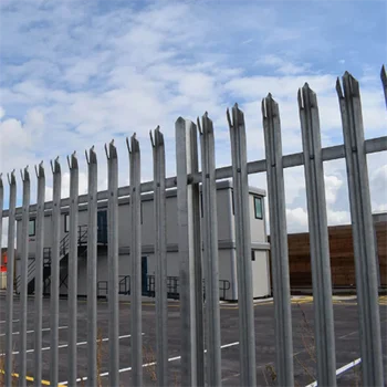 Galvanized Steel Palisade Fencing Angle Iron Palisade Fence And Gate ...