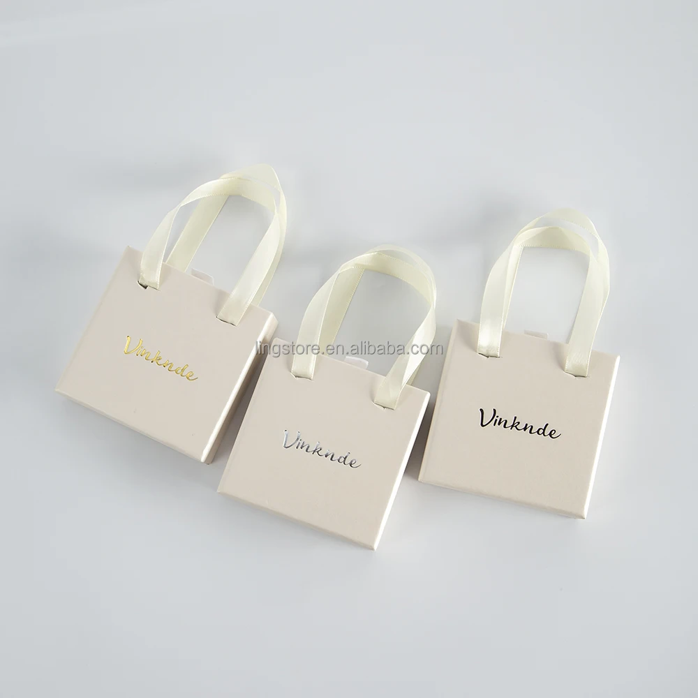 Luxury Jewelry Box - Customizable Small Beige Cardboard