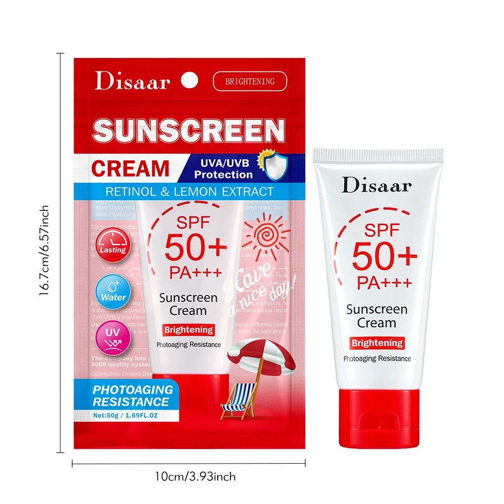 Disaar New Retinol Spf 50 Sunscreen Cream Anti Uv For Sun Protection ...