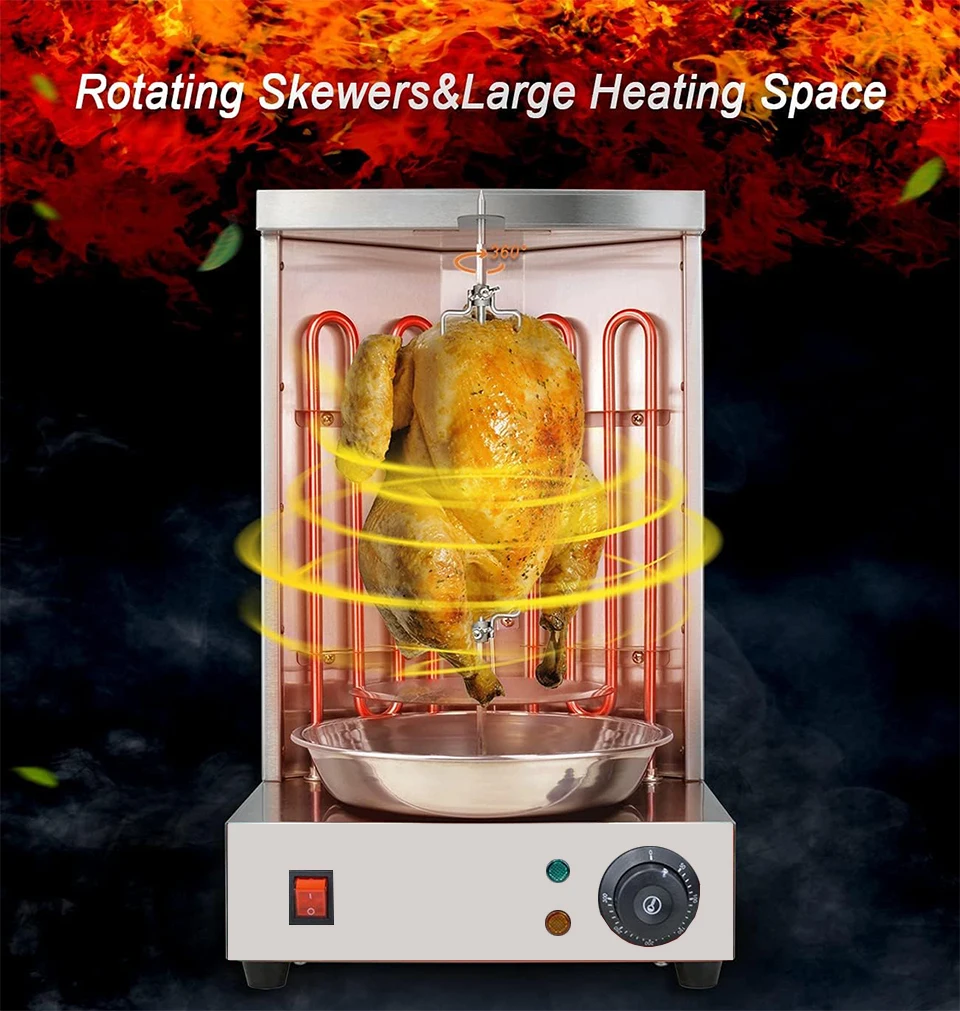 EB25 Electric Gyro Machine - Shawarma Grill & Meat Catch Pan