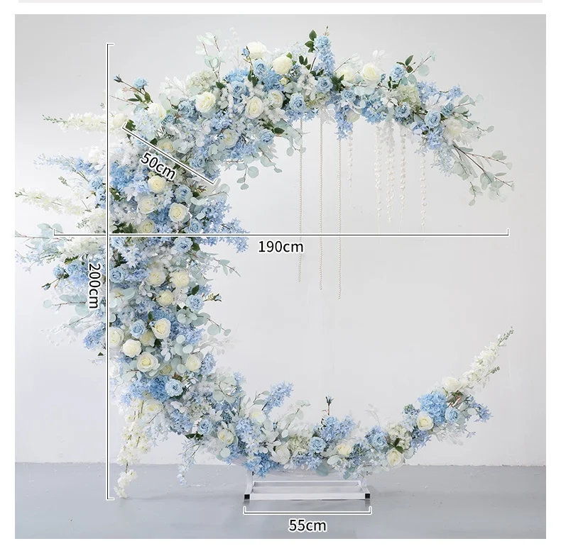 Customized Blue Arch Flowers Wedding Decoration Flower Arch - Buy Blue ...