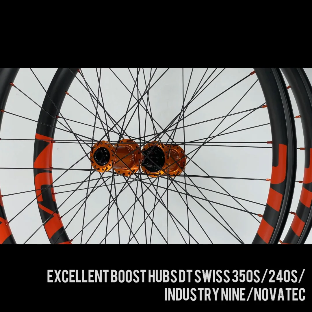 29" Carbon Wheel Set Novatec Hubs 41mm Asymmetric Carbon Wheels Mtb ...