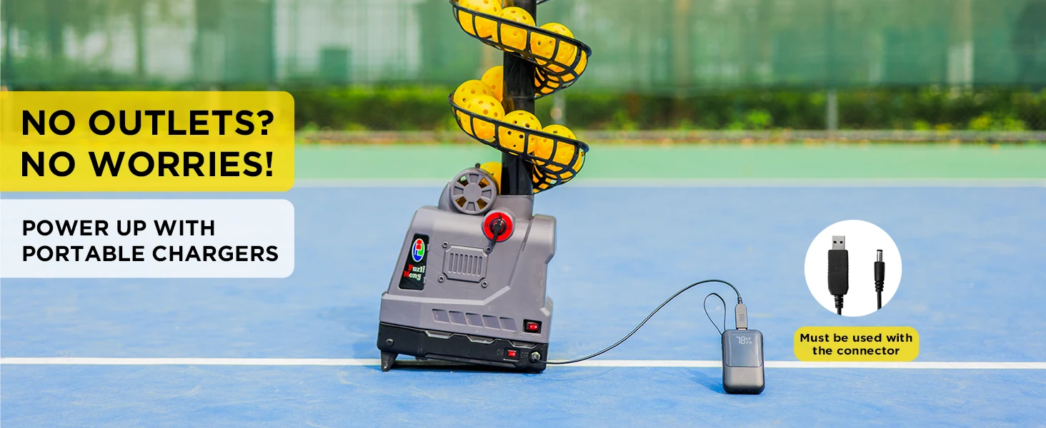 681PBH Portable Pickleball Machine - Adjustable Auto Swing, 3 Angles ...