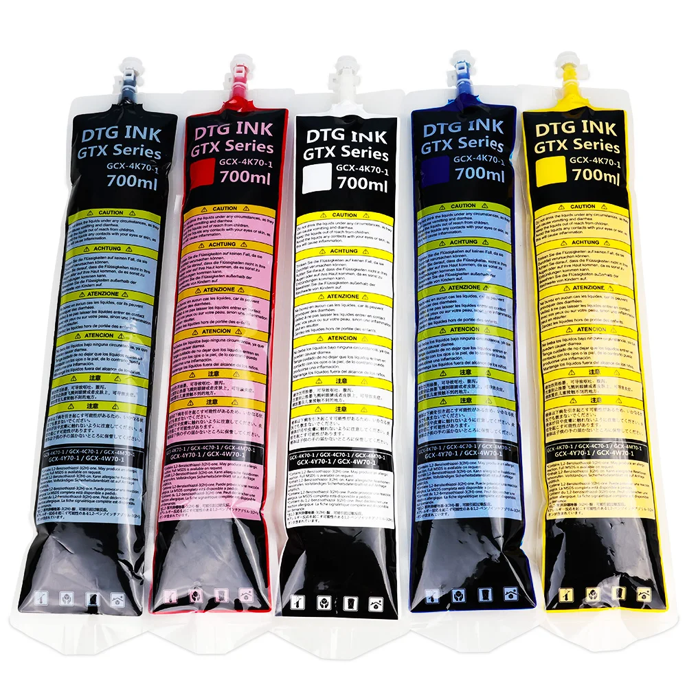 Wholesale 5coloe Digital Textile Ink 700ml Gtx Digital Pigment Ink Bag ...