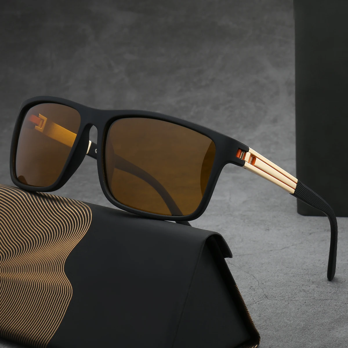 Plastic Fashion Luxury Rectangle Designer Sunglasses Night Vision ...