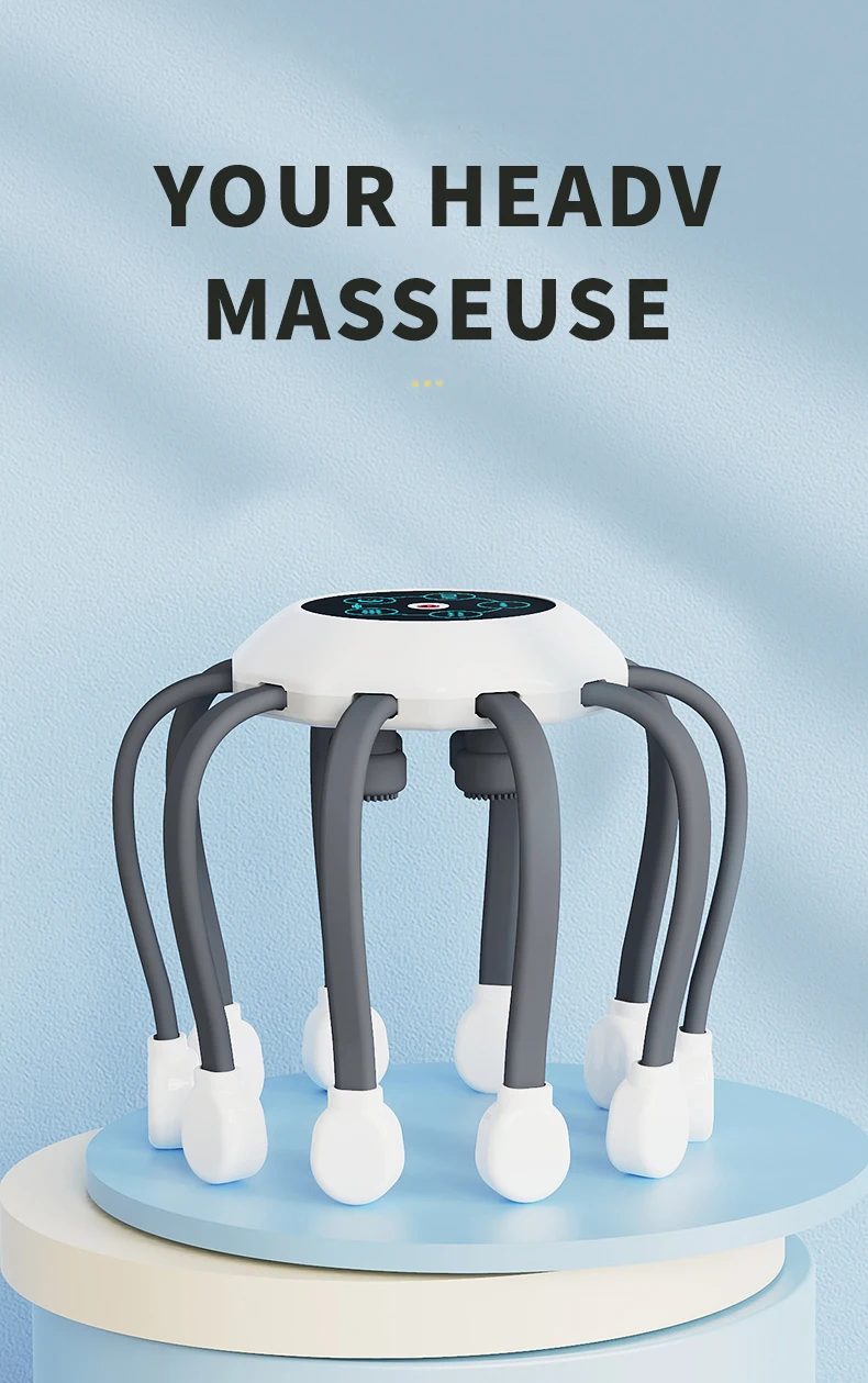 Electric Head Vibration Massage Masajeador De Cabeza Relieves Headache ...