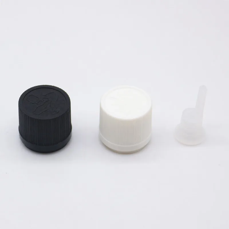 18mm Black/white Childproof & Tamperproof Euro Dropper Cap